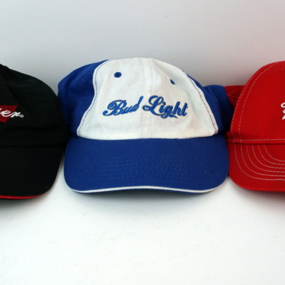 Budweiser | Accessories | Budweiser Beer Hat Cap Lot 3 Hats Adult Osfa ...